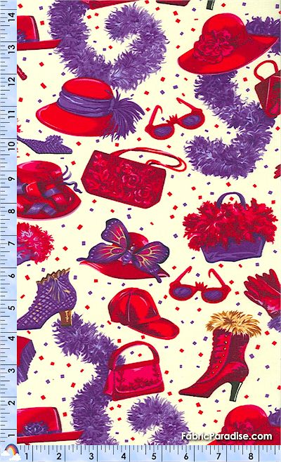 EXCLUSIVE! Red Hot Mammas - Tossed Red Hats and Accessories on Cream ...