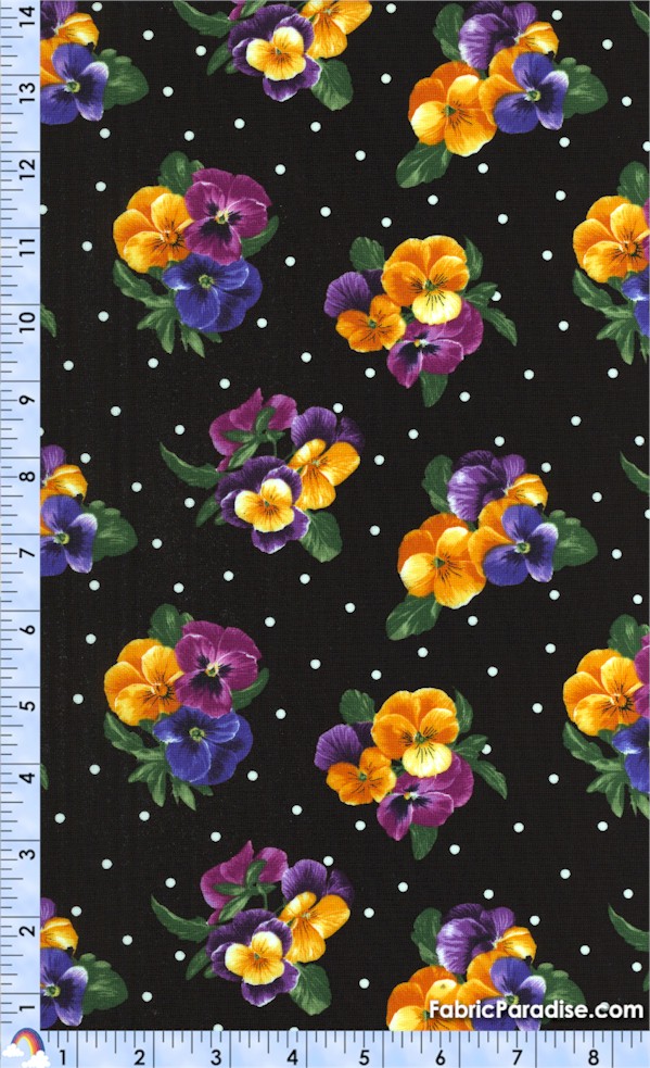Flowerhouse: Brightly So - Pansies on Polka Dots by Debbie Beaves ...