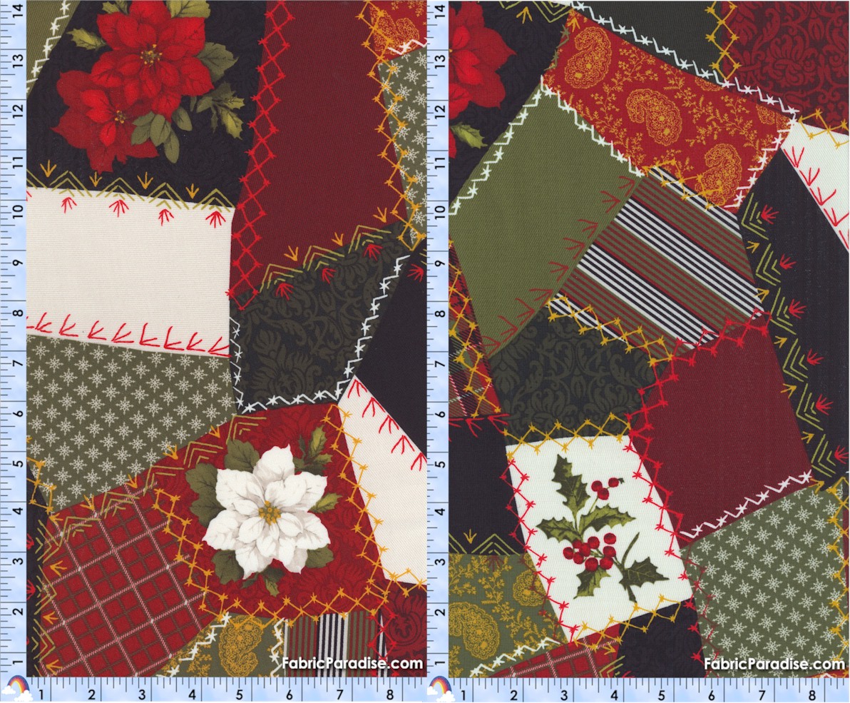 Holiday Heritage - Crazy Quilt Collage, Floral, Elkabee's ...